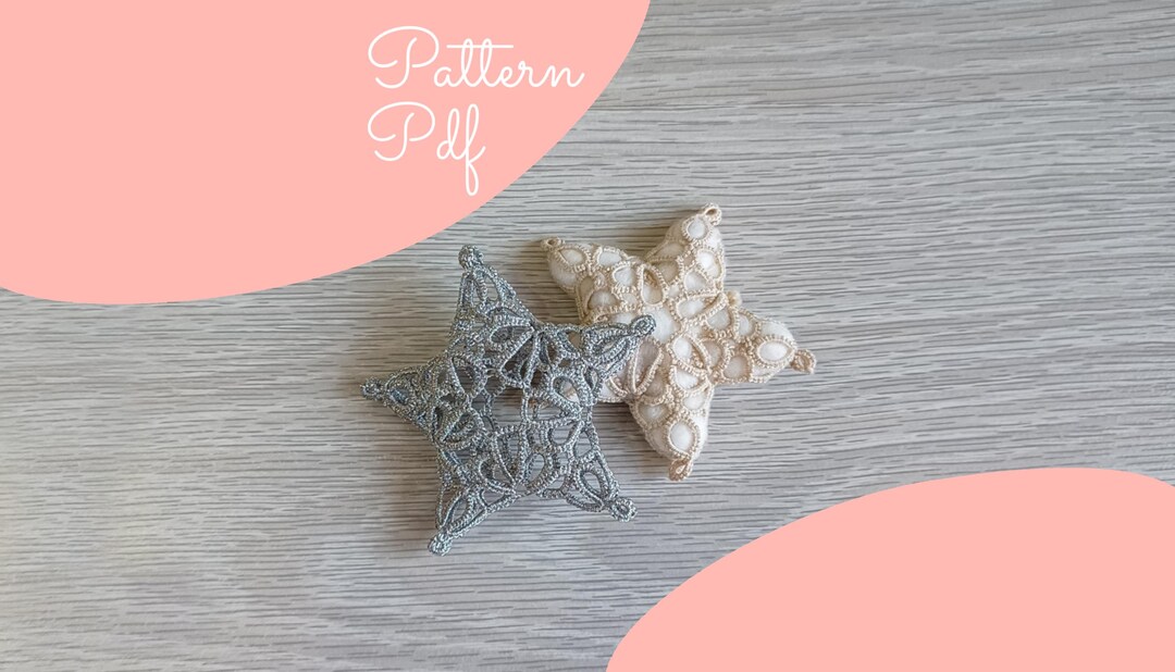 Tatting 3D Star Pattern: PDF Tutorial (eng-ita) - Etsy