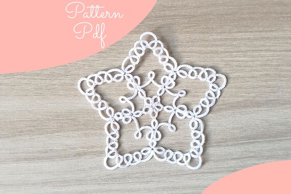 Tatting Star Pattern PDF Schema Stella in Chiacchierino ENG | Etsy