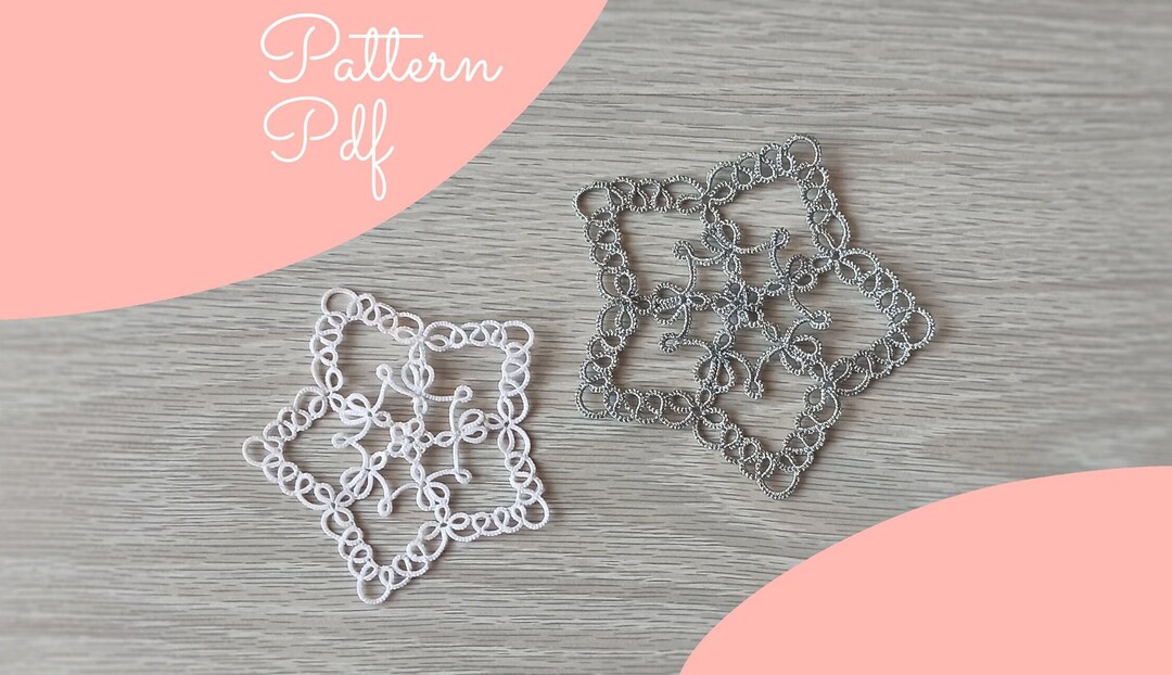 Tatting Star Pattern PDF | Schema Stella in Chiacchierino ENG - ITA - Etsy