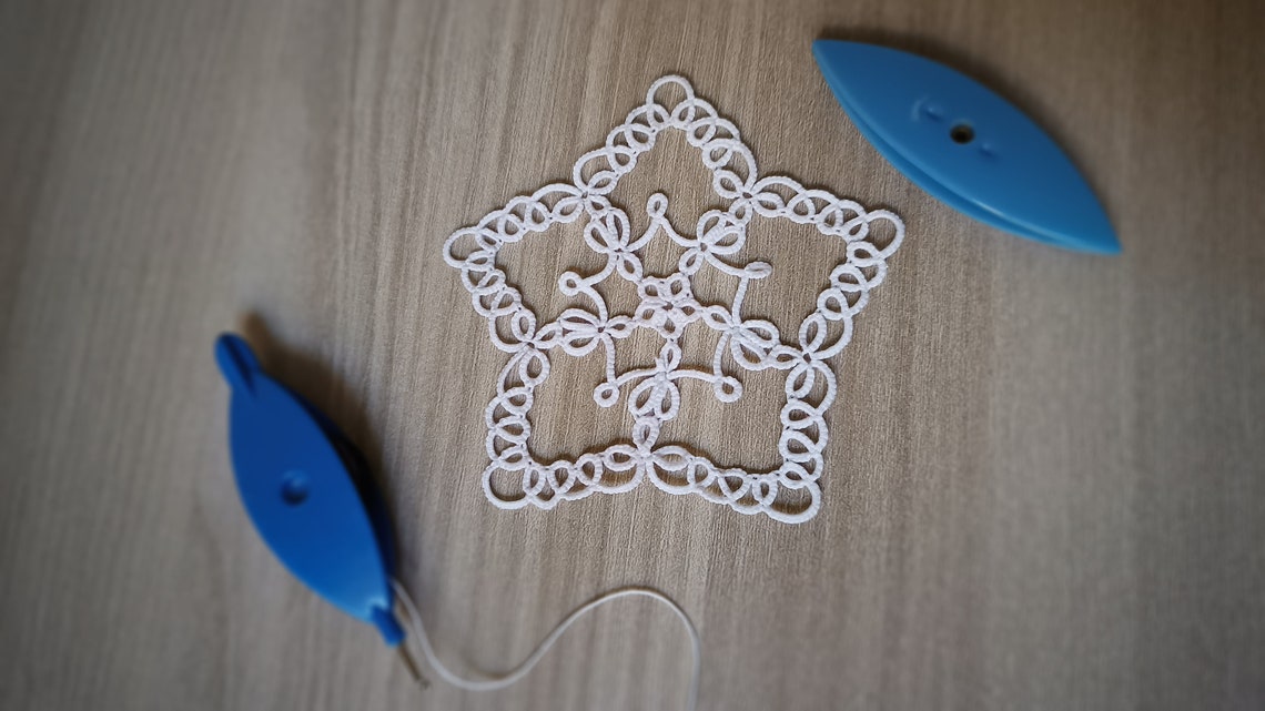 Tatting Star Pattern PDF Schema Stella in Chiacchierino ENG ITA - Etsy