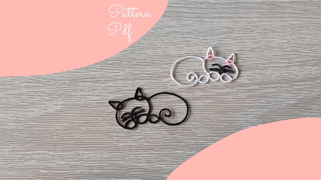 Tatting Kitten Pattern: Shuttle Tatting Cat PDF (eng - Ita) - Etsy