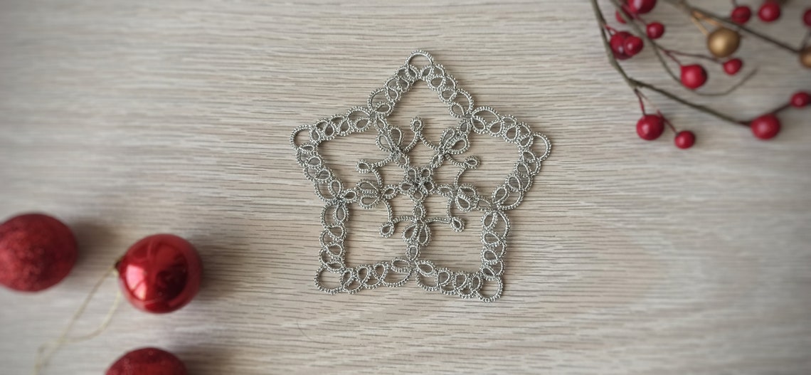 Tatting Star Pattern PDF Schema Stella in Chiacchierino ENG ITA - Etsy