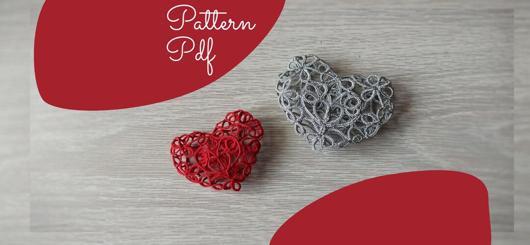 Tatting 3D Heart Pattern: PDF Tutorial (eng - Ita) - Etsy