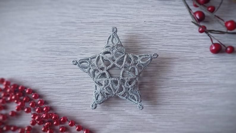 Tatting 3D Star Pattern PDF Schema Stella 3D inChiacchierino PDF Eng ...