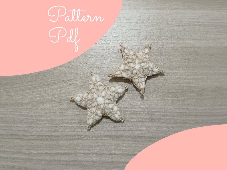 Tatting 3D Star Pattern PDF Schema Stella 3D Inchiacchierino - Etsy