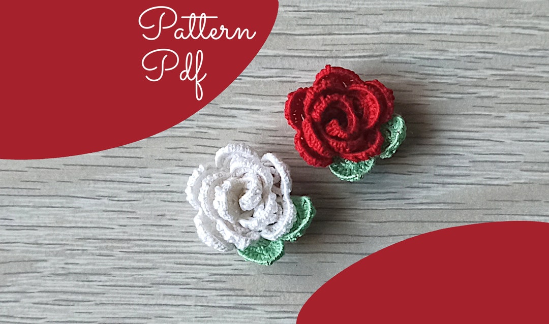 Tatting 3D Rose Pattern PDF (eng-ita) - Etsy