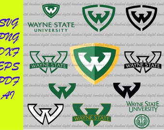 Wayne State University Logo Svg - Etsy