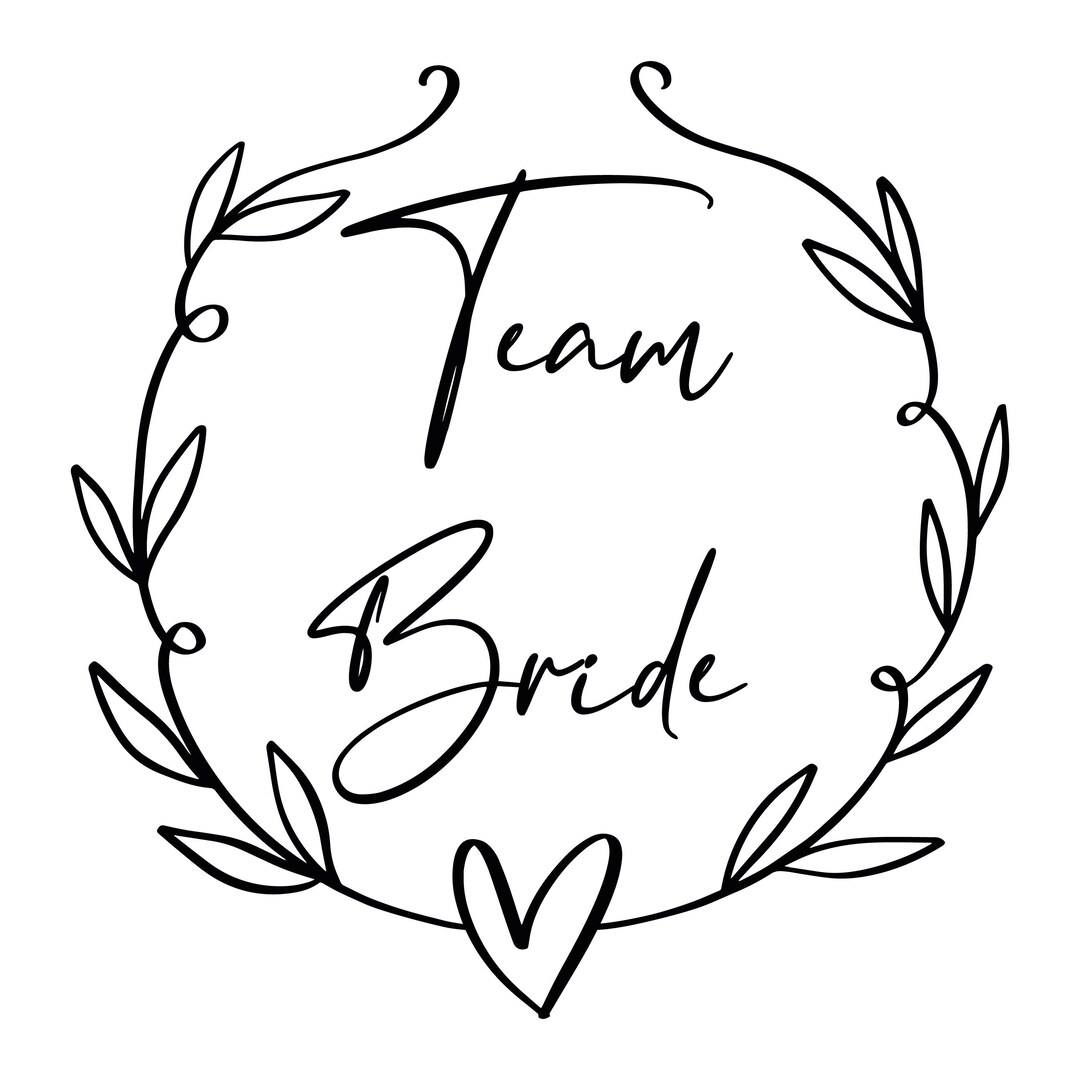 Team Bride, Instant Digital Download, Cut File, Svg, Png, Dxf, and Eps ...