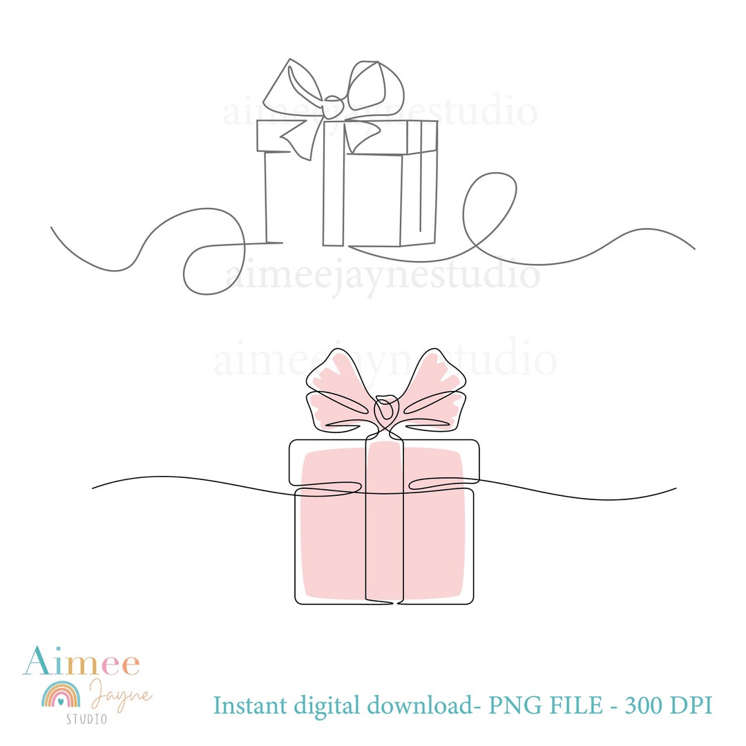 Hand Drawn Gift Doodles, Hand Drawn Gift Box, Gift Clip Art for Logo ...