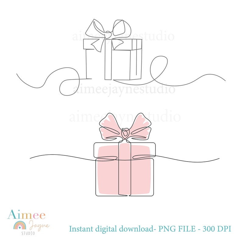 Hand Drawn Gift Doodles, Hand Drawn Gift Box, Gift Clip Art for Logo ...