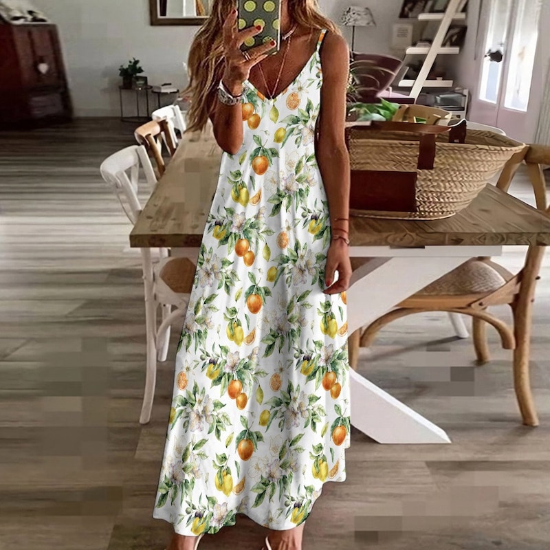 Italian Lemon Maxi Dress - Etsy