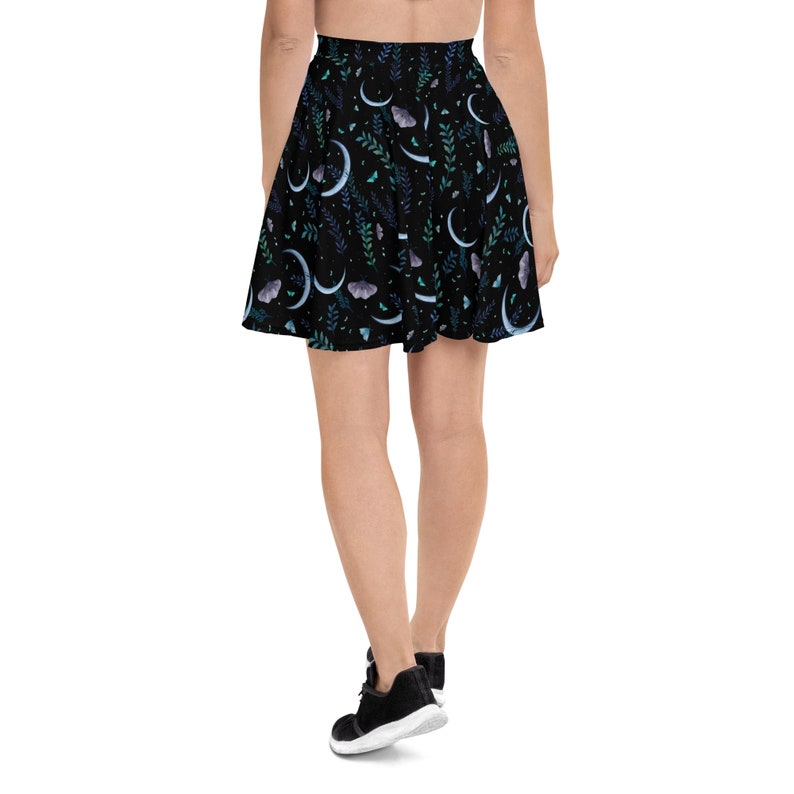 MAGICAL MOON & MOTH Skater Skirt Nature Inspired Skirt - Etsy
