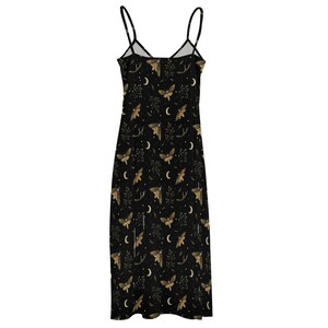 DEATH HEAD HAWKMOTH Maxi Dress, Moth & Moon Witchy Dress, Mystical Moth ...