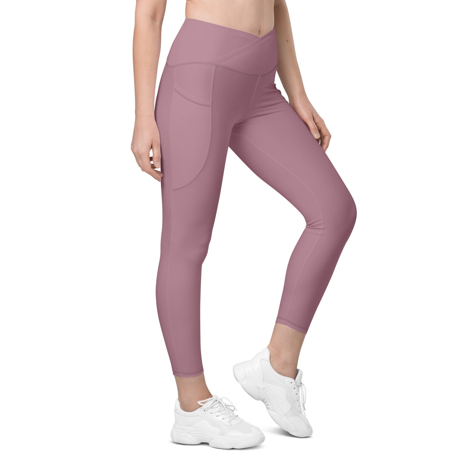 Berry Yoga Crossover Leggings With POCKETS, Athletic Leggings for ...