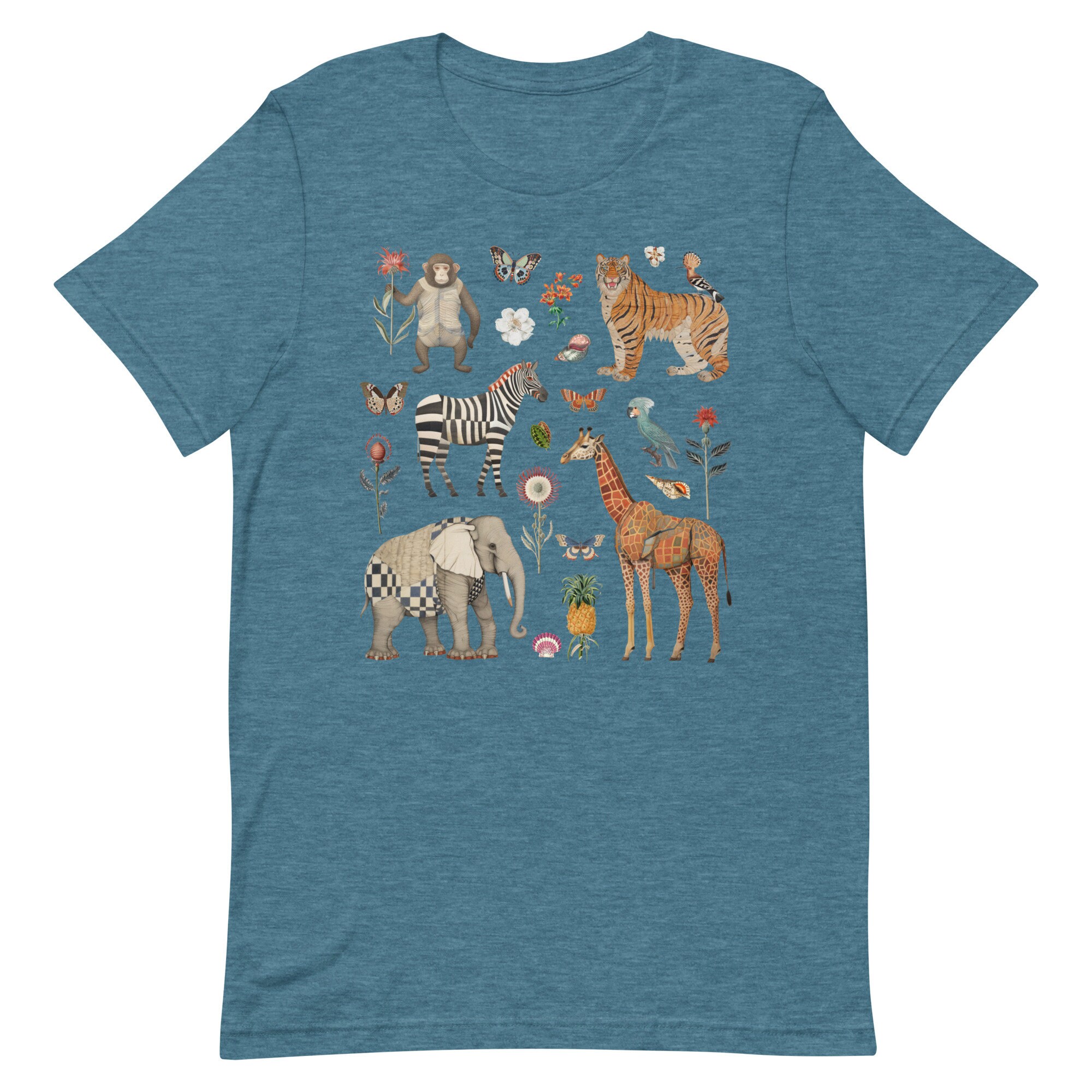 VINTAGE WILD ANIMALS Shirt Jungle Animals Shirt With Tiger - Etsy