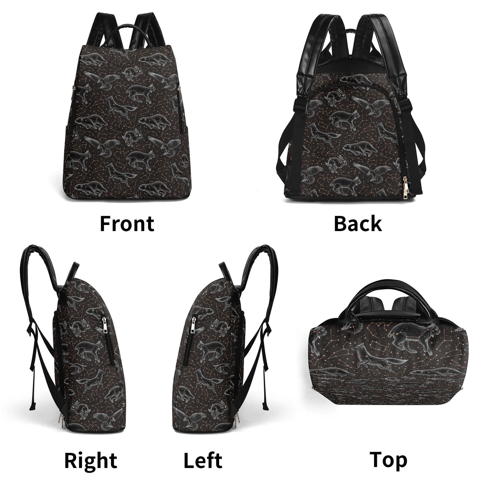 CELESTIAL ANIMALS Anti-theft Daypack, Mystical Perfect for Day Trips ...