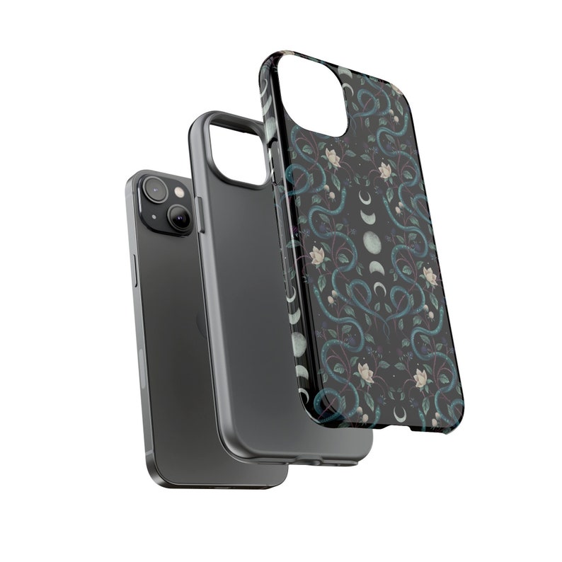 MOON SERPENT Tough Cell Phone Case, Magical Wicca Smartphone Case With ...