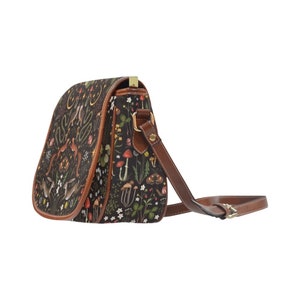 FAIRY FOREST MYSTICAL Animals Saddle Bag, Dark Woodland Canvas ...