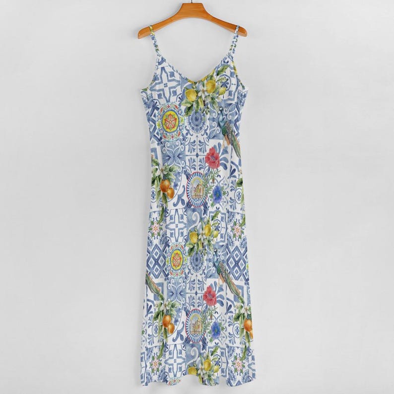 La DOLCE VITA Maxi Dress, SICILIA Summer Sling Dress, Italian Vacations ...