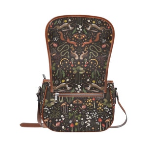 FAIRY FOREST MYSTICAL Animals Saddle Bag, Dark Woodland Canvas ...