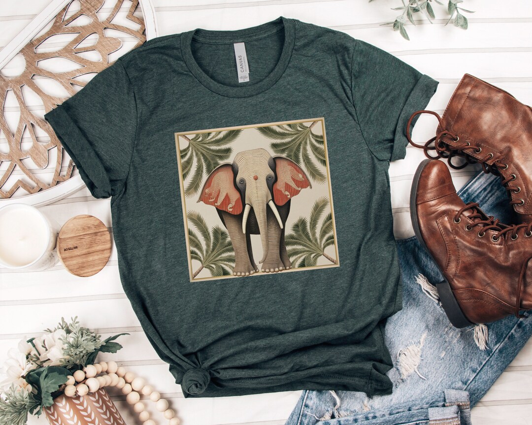 ELEPHANT T-shirt, Elephant Graphic Tee, Tropical Shirt, Africa Shirt ...