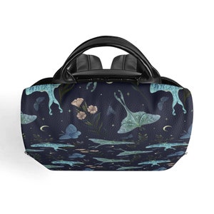 LUNA MOTH DANCE Vegan Leather Daypack Anti-theft Backpack, Mystical ...