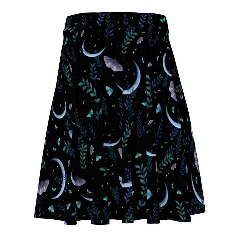 MAGICAL MOON & MOTH Skater Skirt Nature Inspired Skirt - Etsy