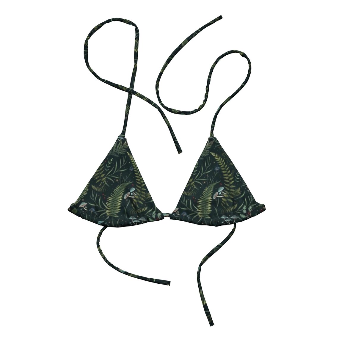 FERN Recycled String Bikini TOP, FORESTCORE Swimming Suit, Witchy ...