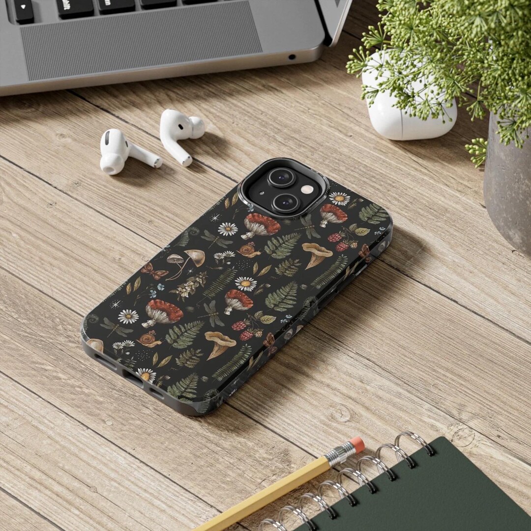 MUSHROOMS SNAIL & FERN Goblincore Magnetic Tough Cell iPhone Case ...