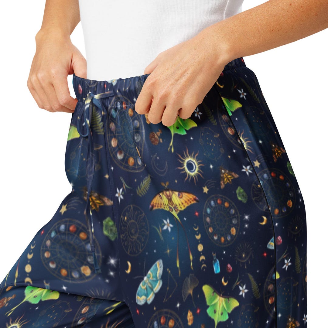COSMIC FANTASY Women’s Satin Pajama Pants, Silky Loungewear Pants ...