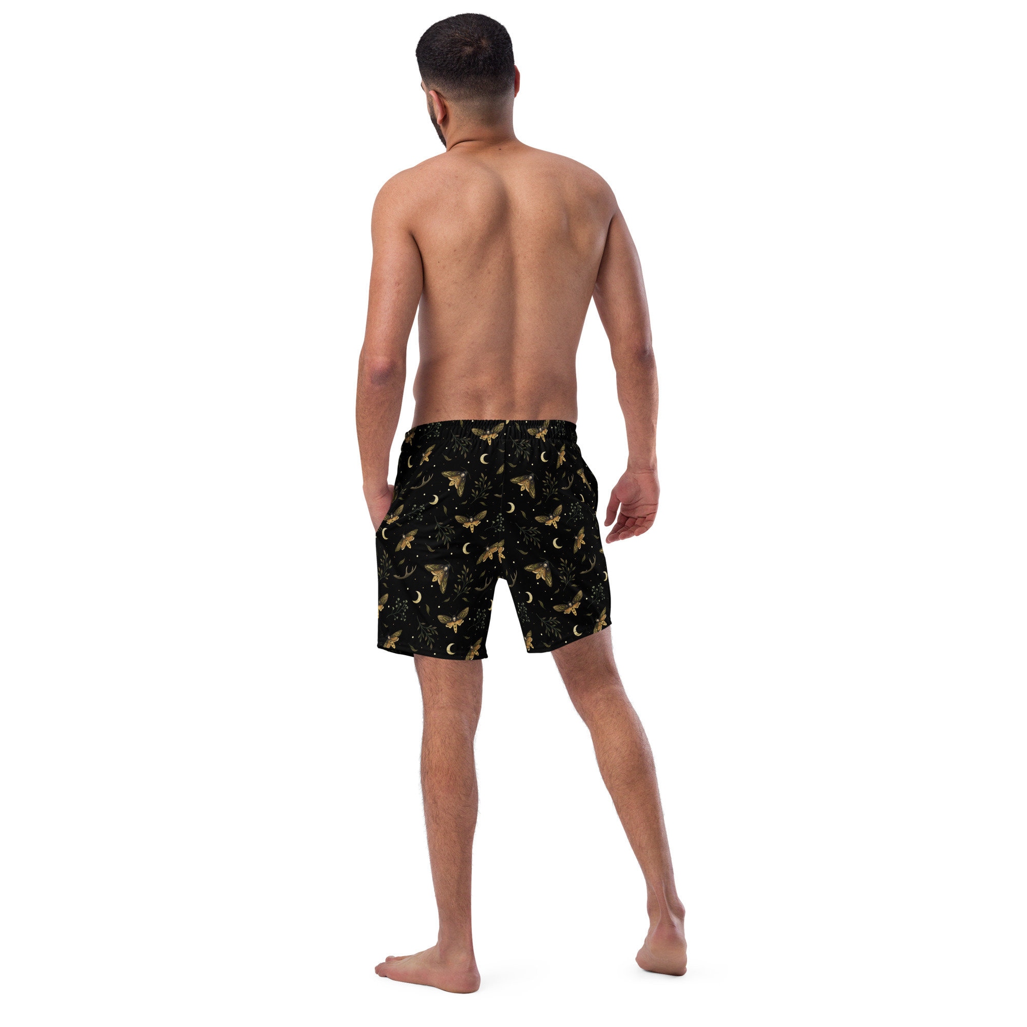 DEATH HEAD HAWKMOTH Men's Swim Trunks, Gothic Swimwear, Mystical Moth ...