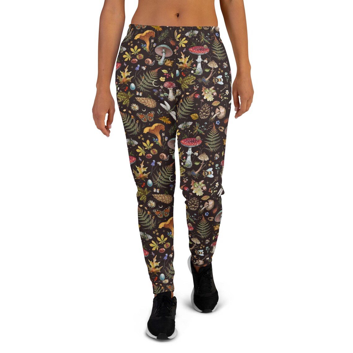 FALL FOREST Recycled Sweatpants With Mushrooms Toadstools Fern Autumn ...