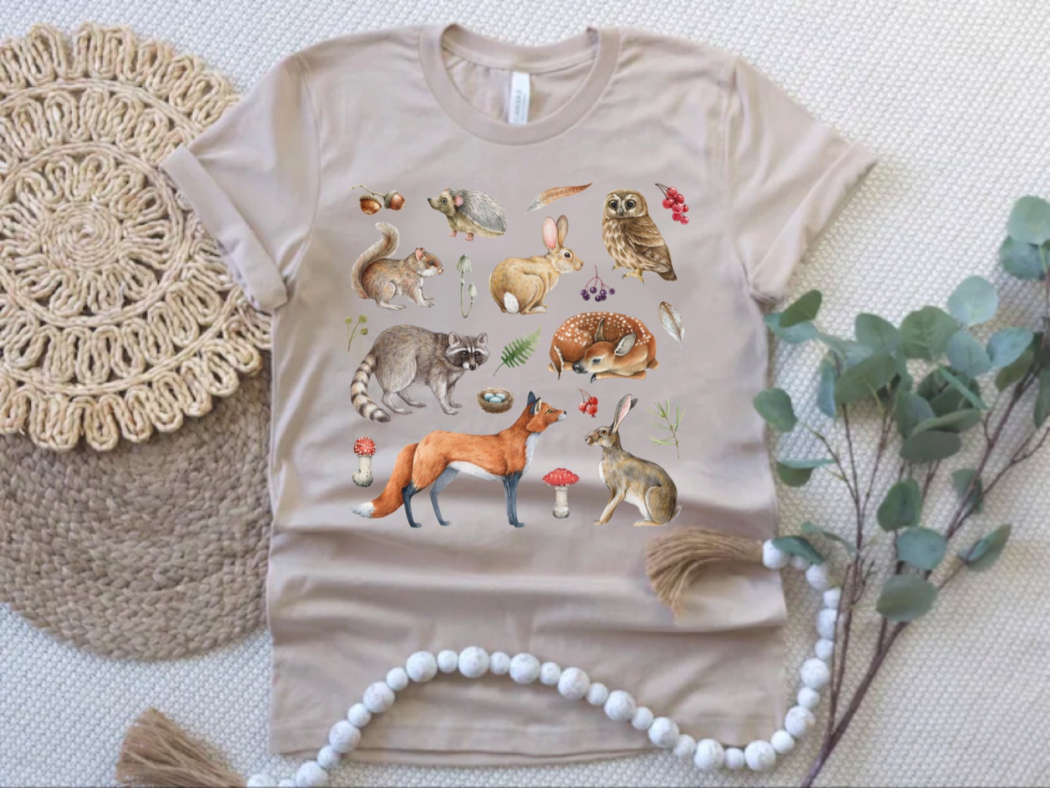 Forest Wild Animals T-shirt for Nature Lovers Gift Woodland - Etsy