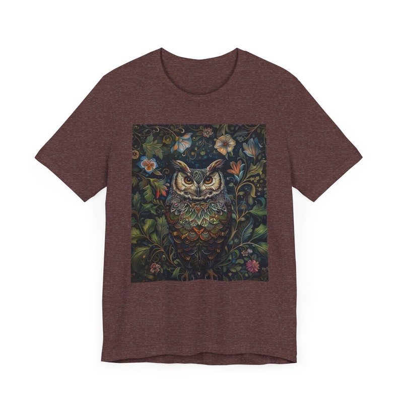 WILLIAM MORRIS OWL T-shirt, Enchanting Floral Owl Shirt, Cottagecore ...