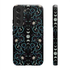 MOON SERPENT Tough Cell Phone Case, Magical Wicca Smartphone Case With ...