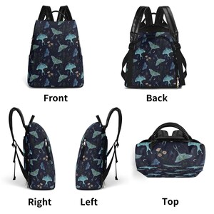 LUNA MOTH DANCE Vegan Leather Daypack Anti-theft Backpack, Mystical ...