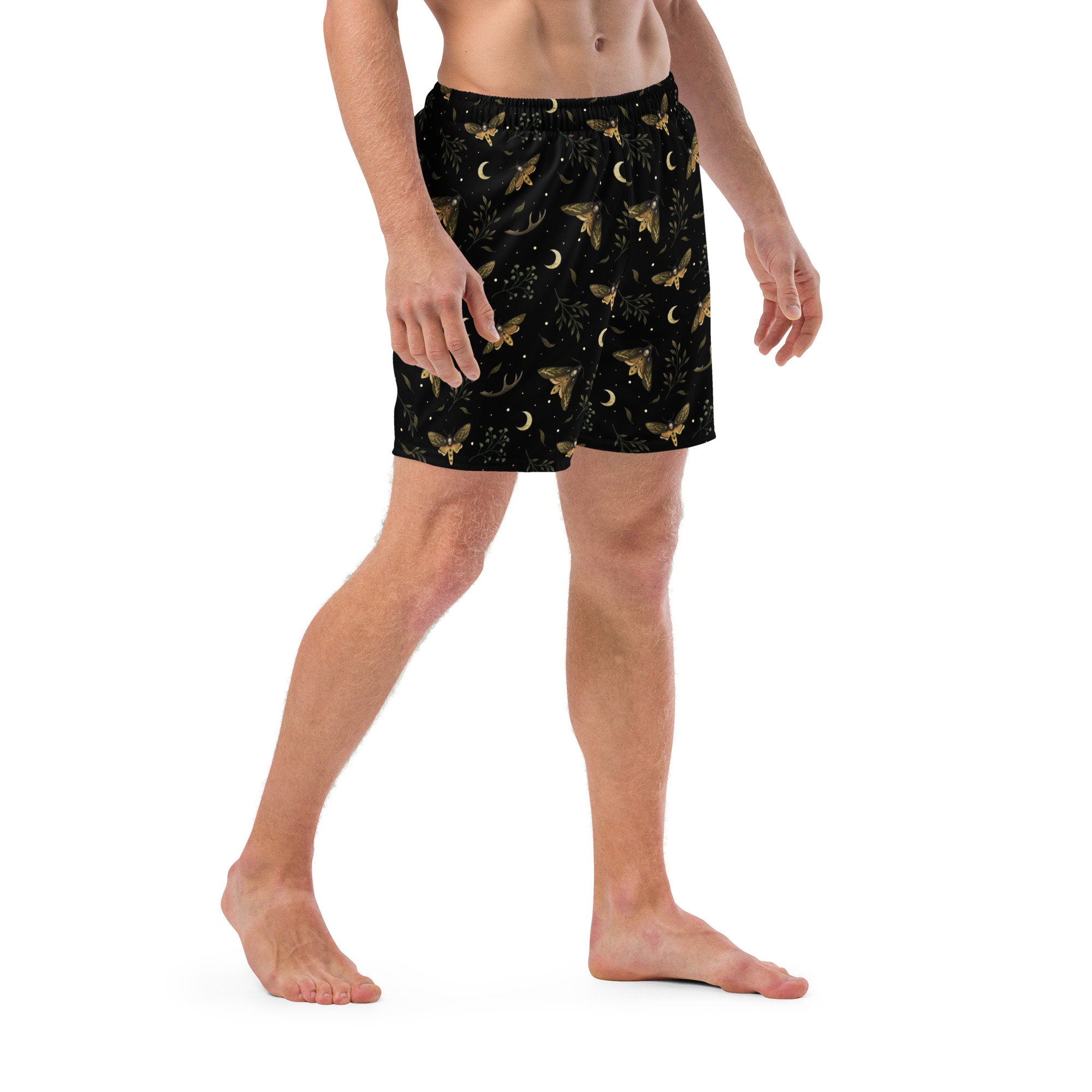 DEATH HEAD HAWKMOTH Men's Swim Trunks, Gothic Swimwear, Mystical Moth ...
