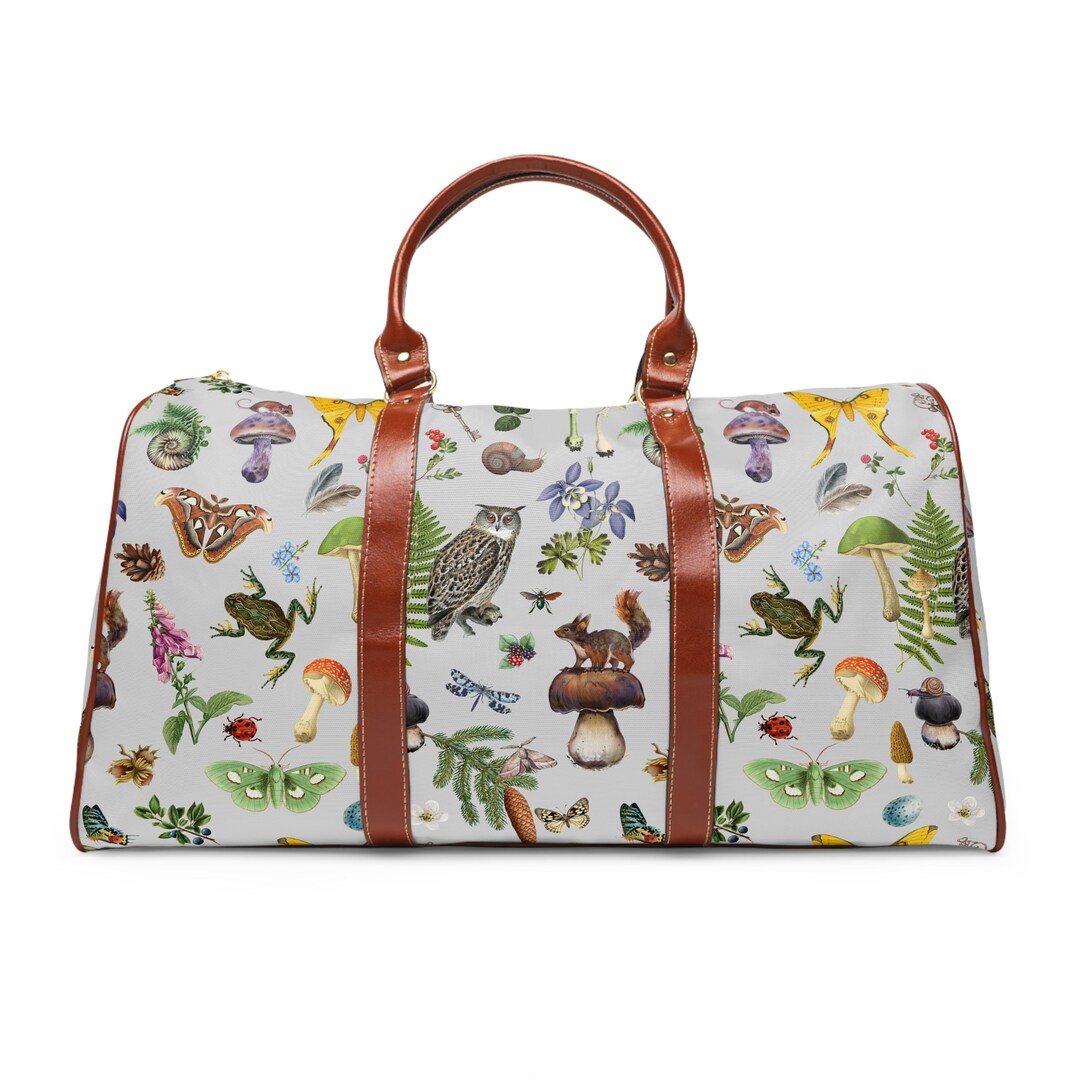 WHIMSICAL FOREST Carry on Waterproof Travel Bag, WOODLAND Animals Birds ...