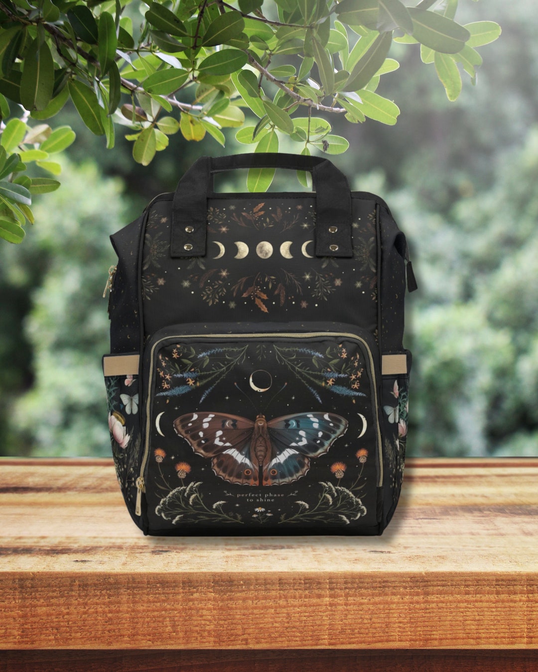 MYSTICAL CELESTIAL BUTTERFLY Diaper Backpack, Magical Woodland Diaper ...