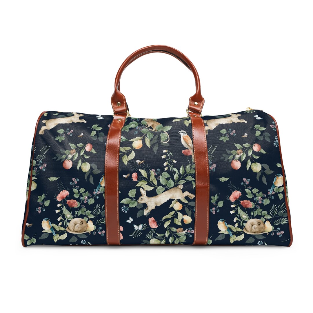 FRUIT GARDEN Travel Luggage Bag With Bunnies Mouse & Birds, Cute ...
