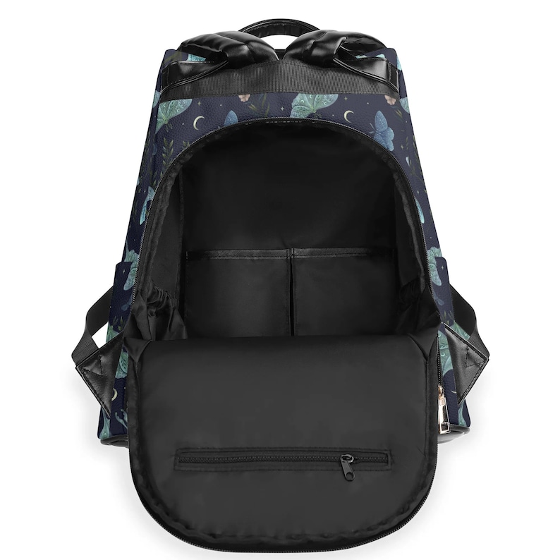 LUNA MOTH DANCE Vegan Leather Daypack Anti-theft Backpack, Mystical ...