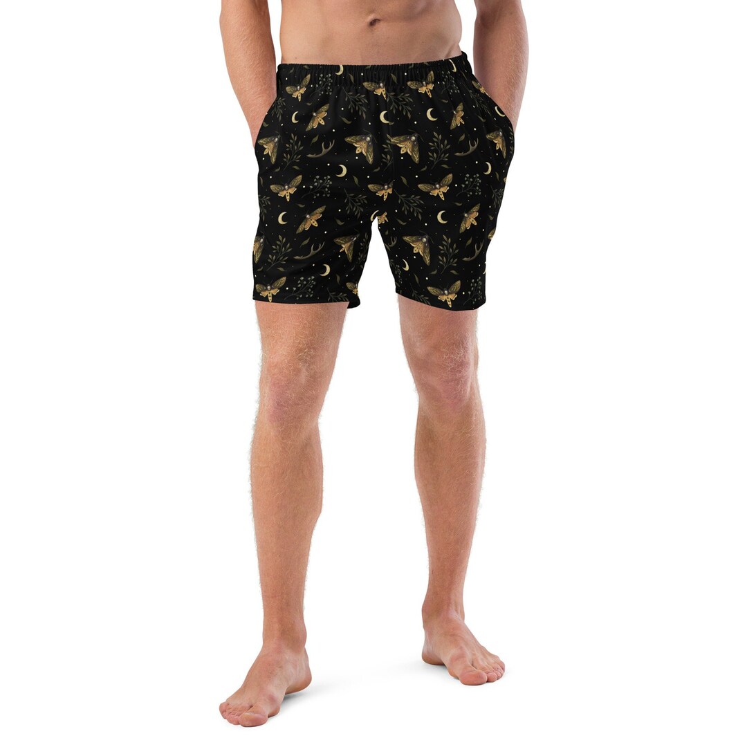 DEATH HEAD HAWKMOTH Men's Swim Trunks, Gothic Swimwear, Mystical Moth ...