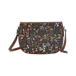 FAIRY FOREST MYSTICAL Animals Saddle Bag, Dark Woodland Canvas ...