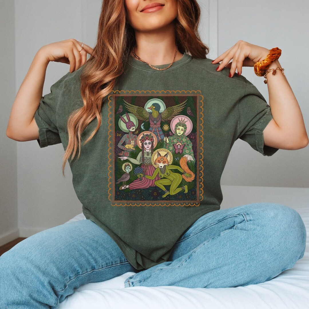 WITCHCORE T-shirt, Enchanted Forest Comfort Colors® Tee, Mythology ...
