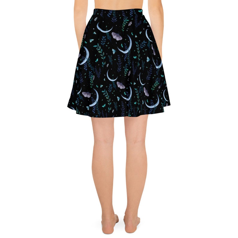 MAGICAL MOON & MOTH Skater Skirt Nature Inspired Skirt - Etsy