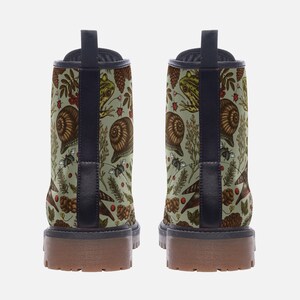 WOODLAND BIRD SNAIL Frog Goblincore Aesthetic Vegan Leather Combat ...