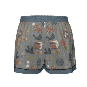 Mystical Witchy Women’s 2 Pcs Satin Pajama Set With Raven Spell Books ...