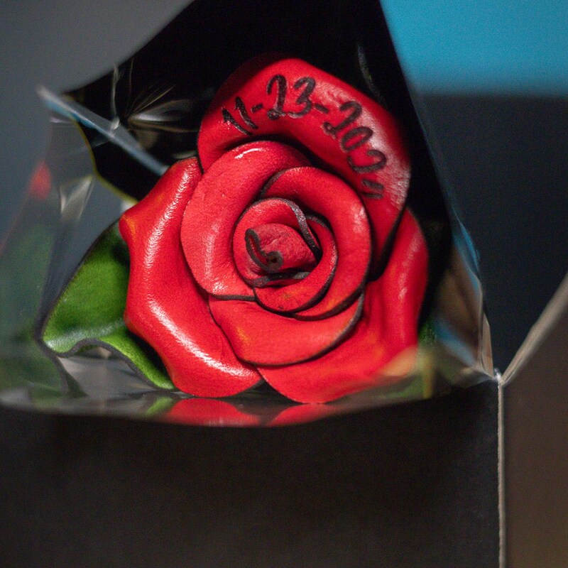 Leather Rose - Etsy