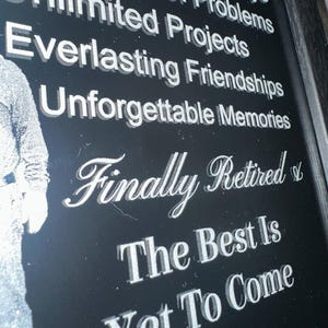 Retirement Plaque Etched Glass Customizable - Etsy