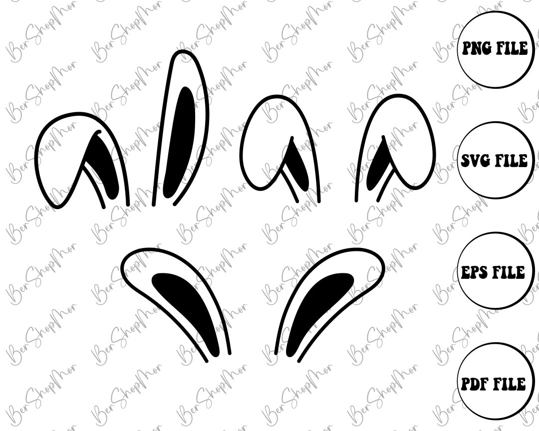 Rabbit Ears Png Svg Easter Bunny Ears Svg Etsy